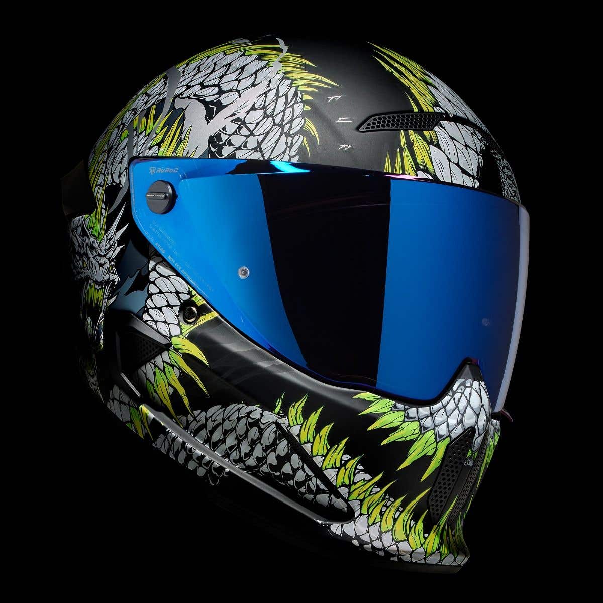 AT3.0 Visor | Blue Iridescent Helmet Visor | Full Face Helmet Visor ...